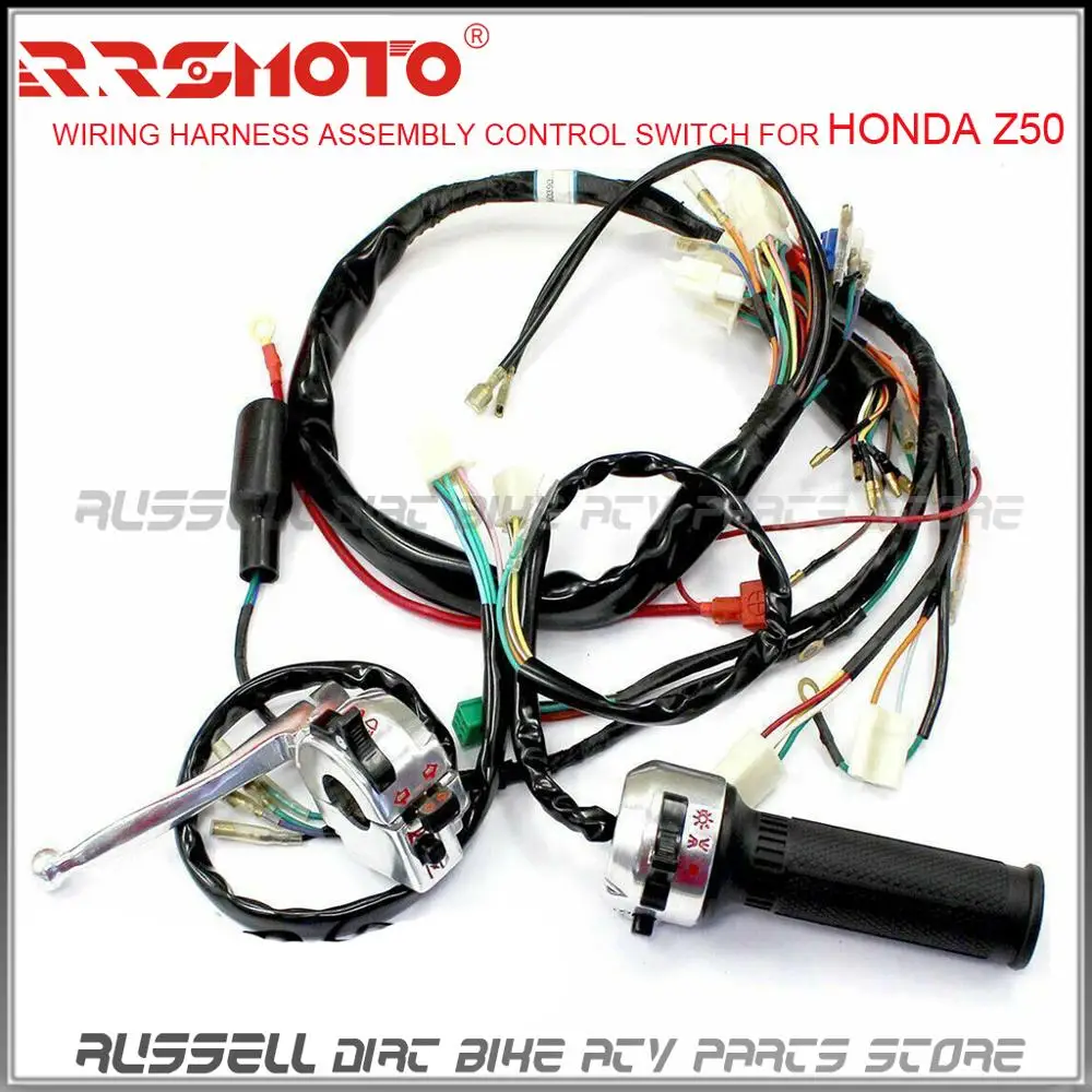 COMPLETE WIRING HARNESS ASSEMBLY CONTROL SWITCH FOR HONDA Z50 GORILLA ...