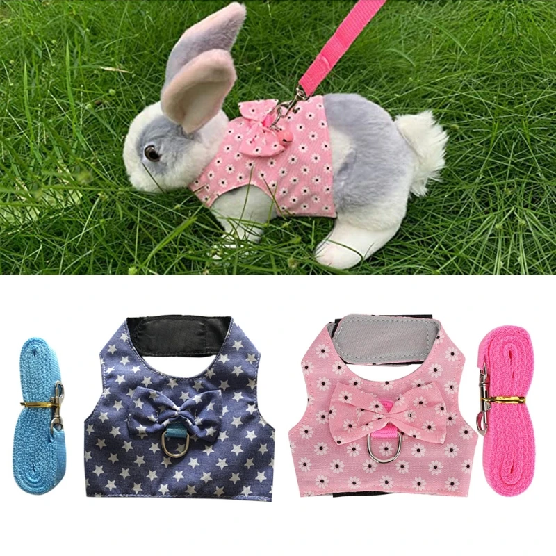 Rabbit Harness With Leash Bunny Vest For Guinea Pig Ferret Chinchilla ...