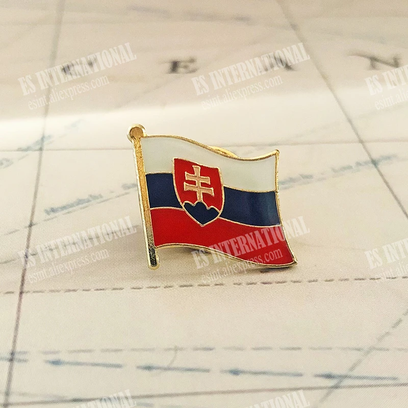 Slovakia-National-Flag-Lapel-Pins-Crystal-Epoxy-Metal-Enamel-Badge ...