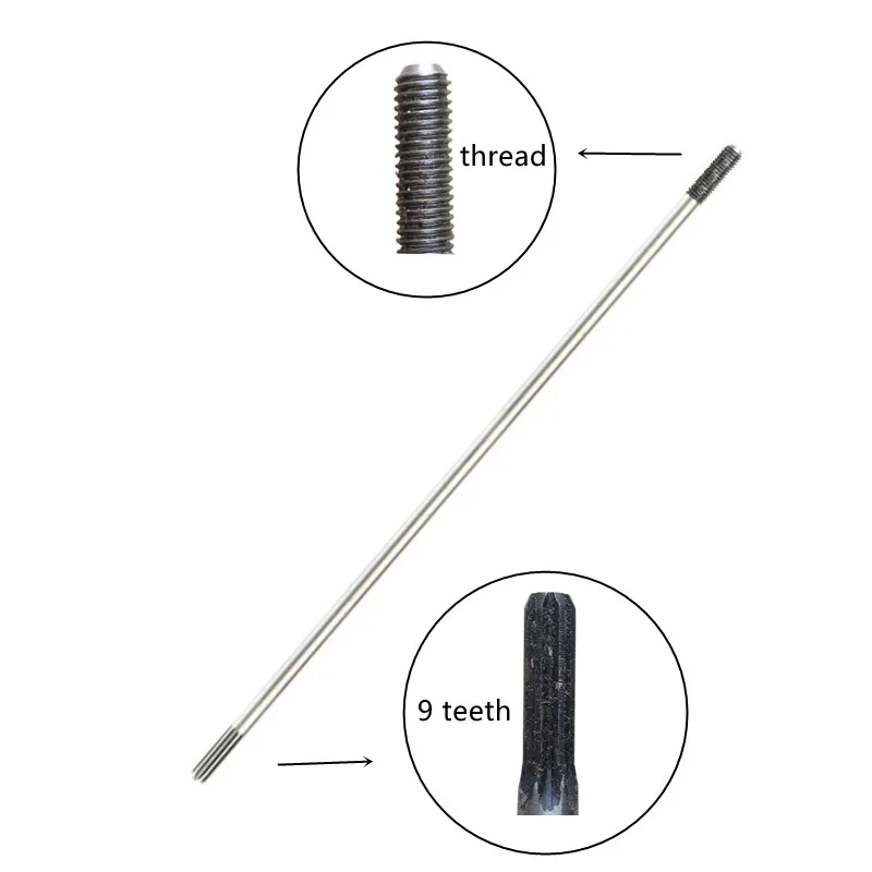 New-2pcs-1pc-One-end-thread-One-end-9-Teeth-8mm-Thickness-Drive-shaft ...