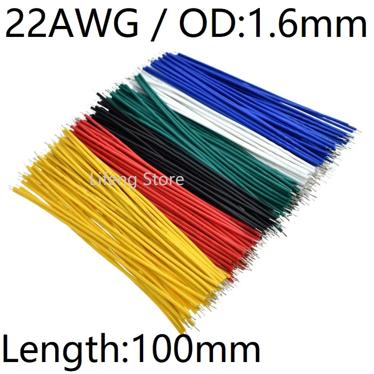 20 piezas Fly Jumper Wire 22AWG Electron Solder Cable PVC aislado OD 1,6mm Cable de conexión de ...