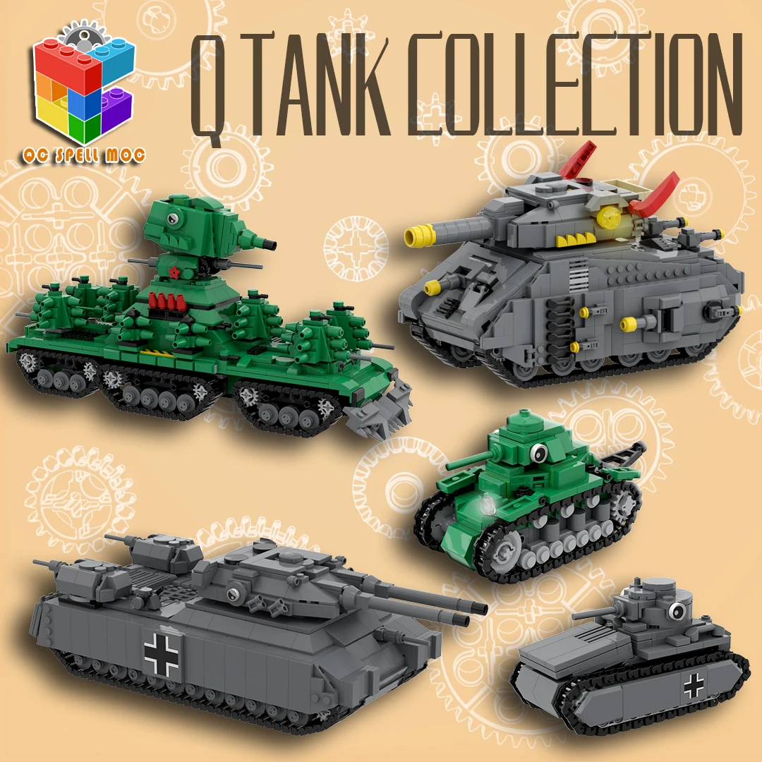Moc Kv-44 Battle Tank Landcruiser Building Blocks Ww2 Military Weapon ...