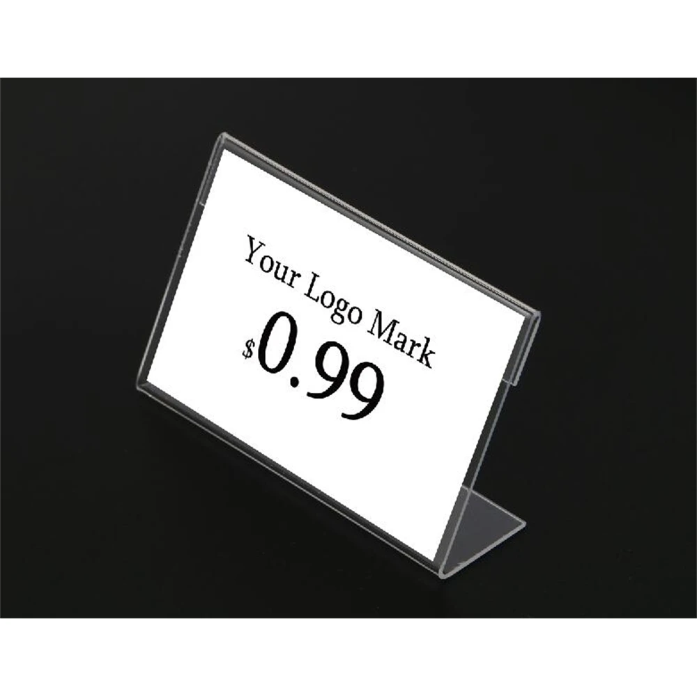 Acrylic-T1-3mm-Clear-Frame-Plastic-Table-Sign-Price-Tag-Label-Display ...