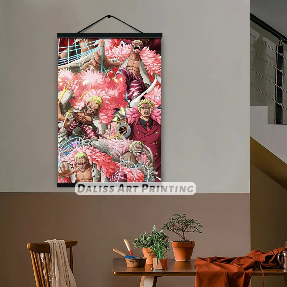Doflamingo Canvas Poster Framed | One piece Merchandise | Up to 80% Off ...
