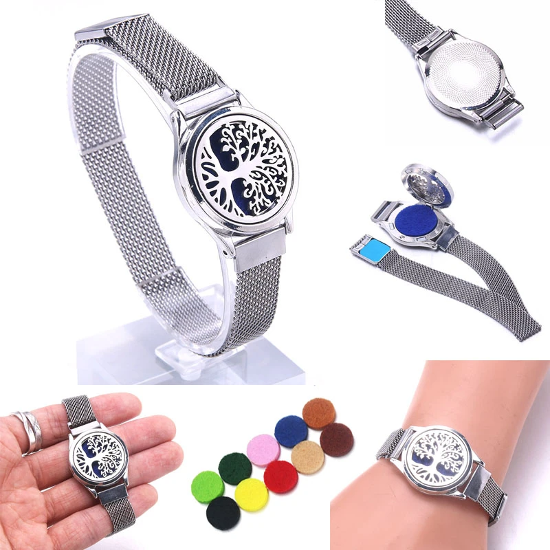 Essential Oil Diffuser Bracelet For Women Stainless Steel Watchband ...