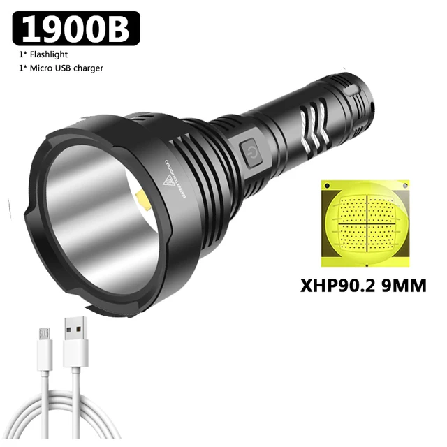 High Quality XHP90.2 4-core Led Flashlight Powerbank Function Torch Usb ...