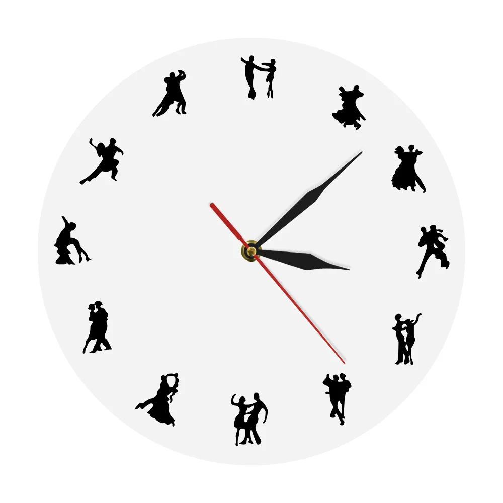 Dancing Couples Watch Wall Clock Ballroom Dancing Decorative Clocks ...