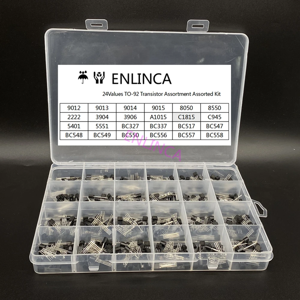 24Values TO-92 Transistor Assortment Assorted Kit Each BC327 BC337 BC517 BC547 BC548 BC549 ...