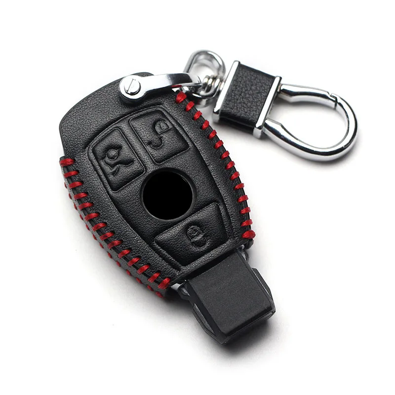 Genuine Leather Car Key Cover Keychain Case For Mercedes Benz Cls Cla ...