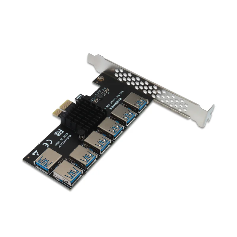 PCIE Multiplier Riser PCIE 1 To 7 PCIE X16 USB Miner Adapter Extender ...