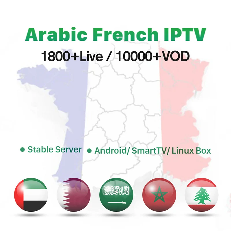 IPTV Subscription 1800 Channels 10000+ VOD Arabic Europe France Arab ...