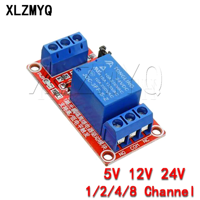 DC 5V 12V 24V 1 2 4 6 8 Channel Relay Module Board Shield with ...