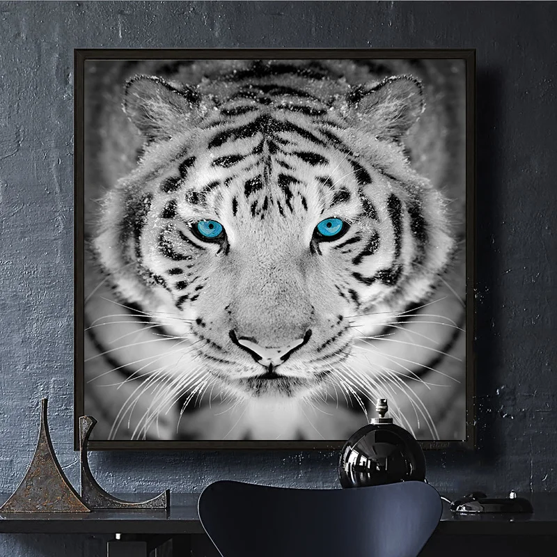 White Tiger Animal Print