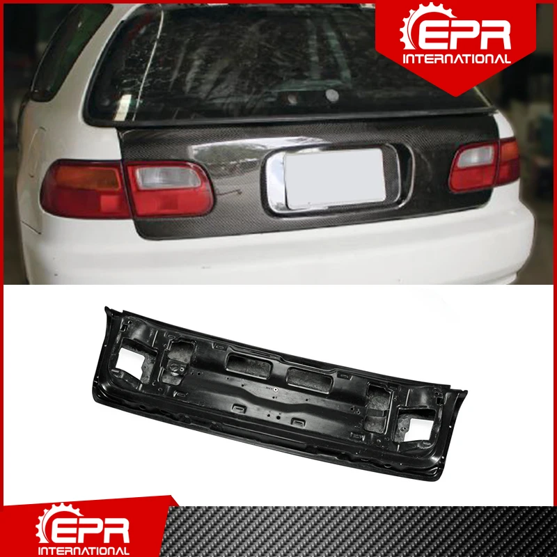 Carbon-Fiber-Hatch-Trunk-Glossy-Finish-Rear-Bootlid-Kit-Cover-Fibre ...