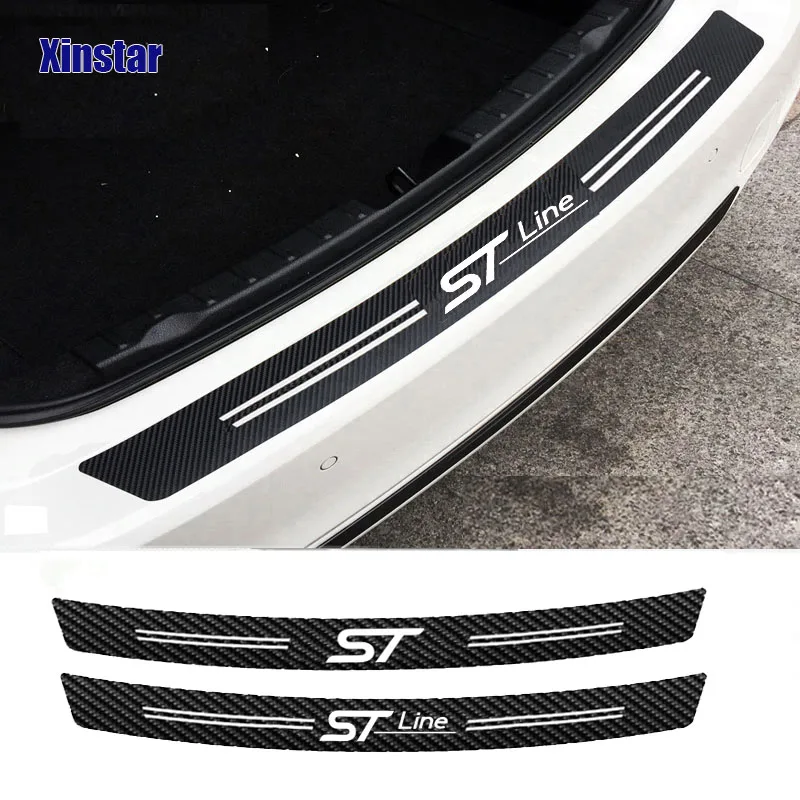 Carbon-Fiber-Stline-Car-Rear-Bumper-Protection-Sticker-For-Ford-Focus ...
