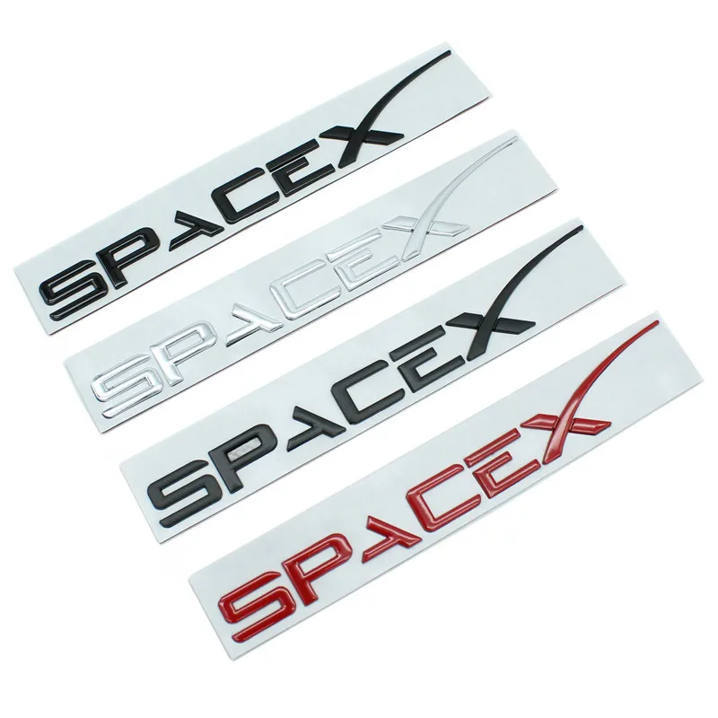 3D Original DUAL MOTOR SPACEX Letter Logo Car Stickers and Decals For ...