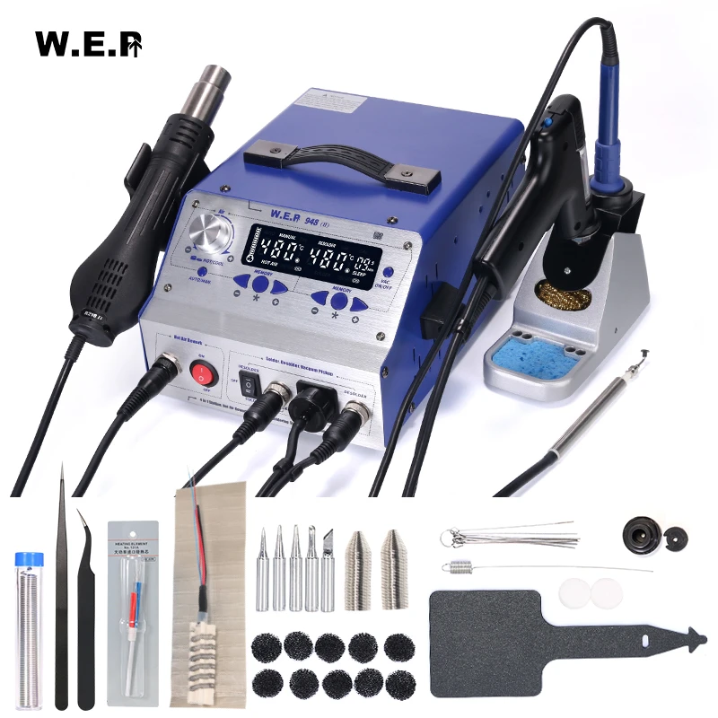 Wep 948-ii Suction Tin Soldering Station 4 In 1 Sucker Tools Solder ...