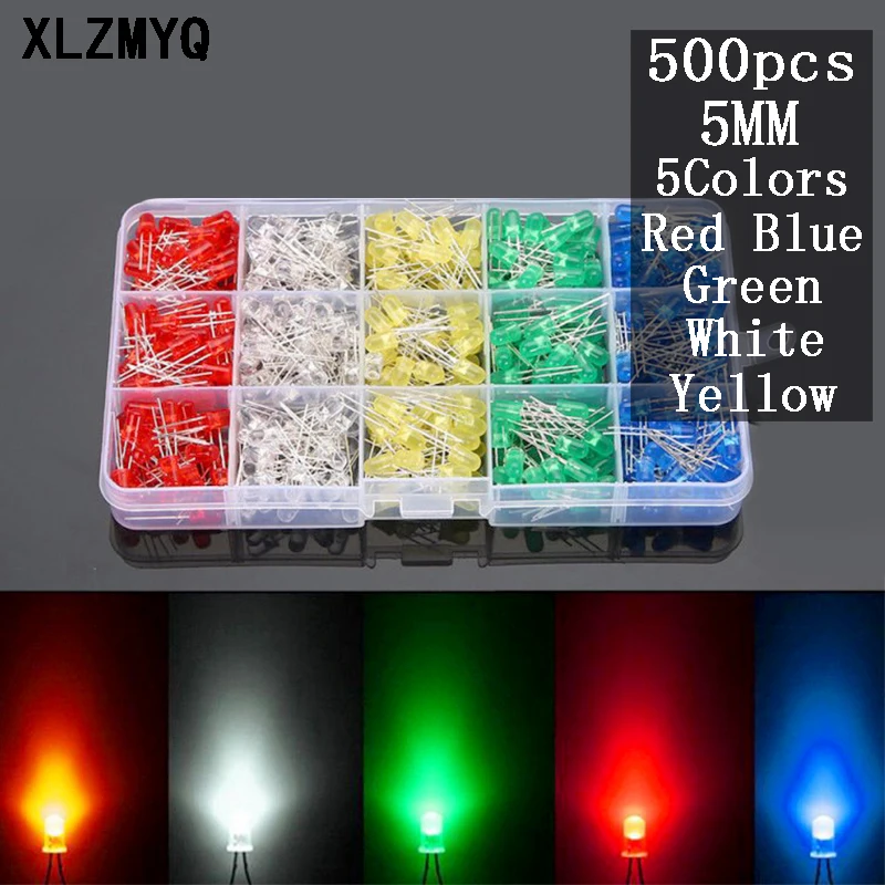 5MM-LED-Diode-Kit-Mixed-Color-Red-Green-Yellow-Blue-White-BOX-LED-Light ...