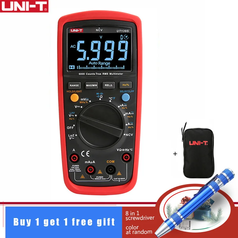 UNI T UT139S 3 5/6 True RMS Digital Multimeter Multimeter Temperature ...