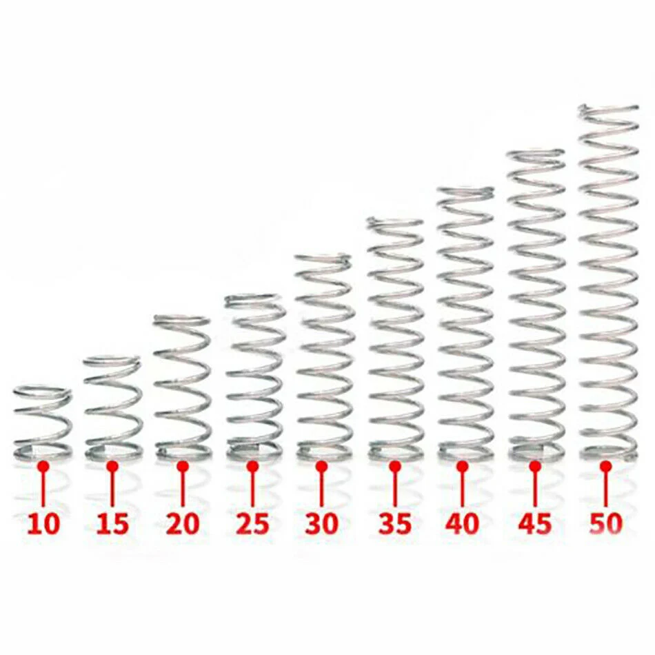10pcs Stainless Steel Spring Compression Springs Wire Dia.1.2mm Out Dia ...