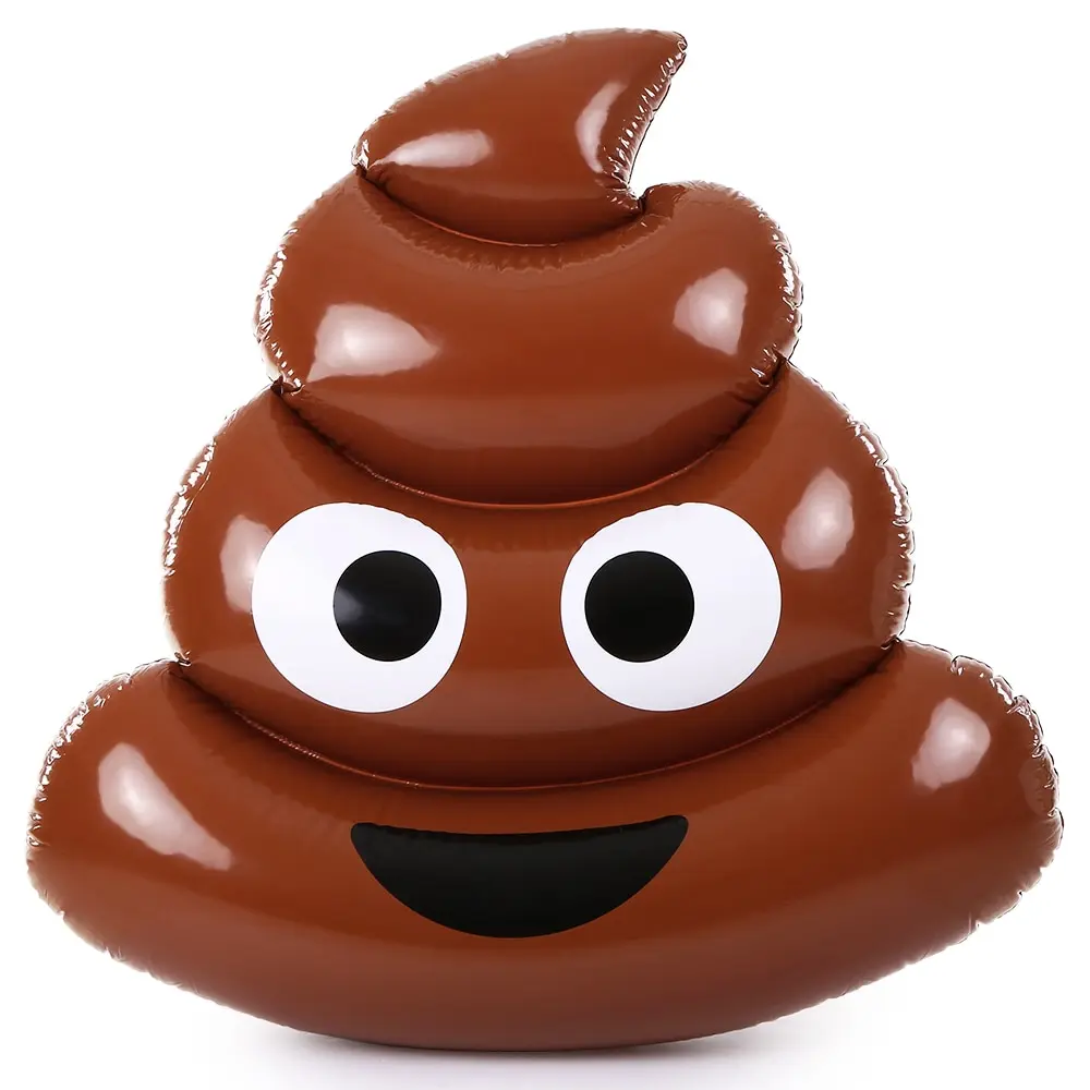 48 Inch Poop Emoji Inflatable Pool Float Raft Swimming Pool Sea Beach ...