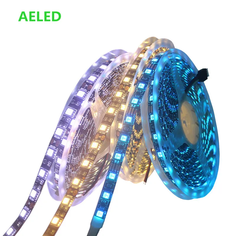 DC12V-LED-Strip-5050-60-LEDs-m-Black-PCB-Flexible-LED-light-RGB-Warm ...
