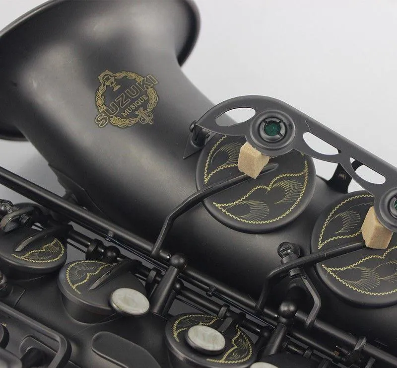Saxof-n-Alto-SUZUKI-instrumento-Musical-plano-negro-mate-niquelado ...