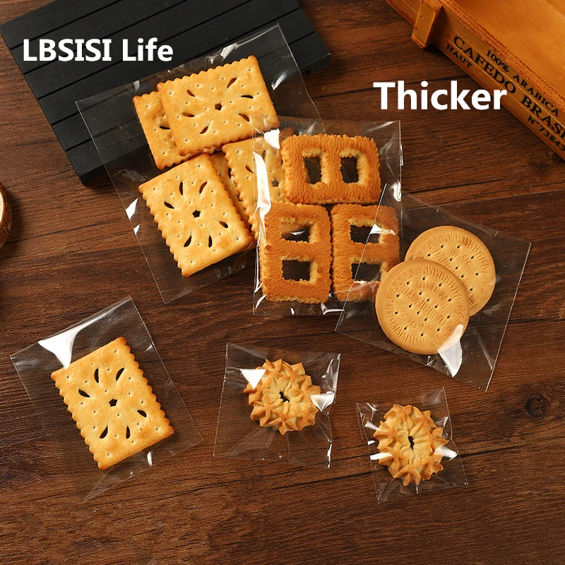 LBSISI Life Transparent Clear Biscuits Cookie Bags Food Candy Chocolate ...