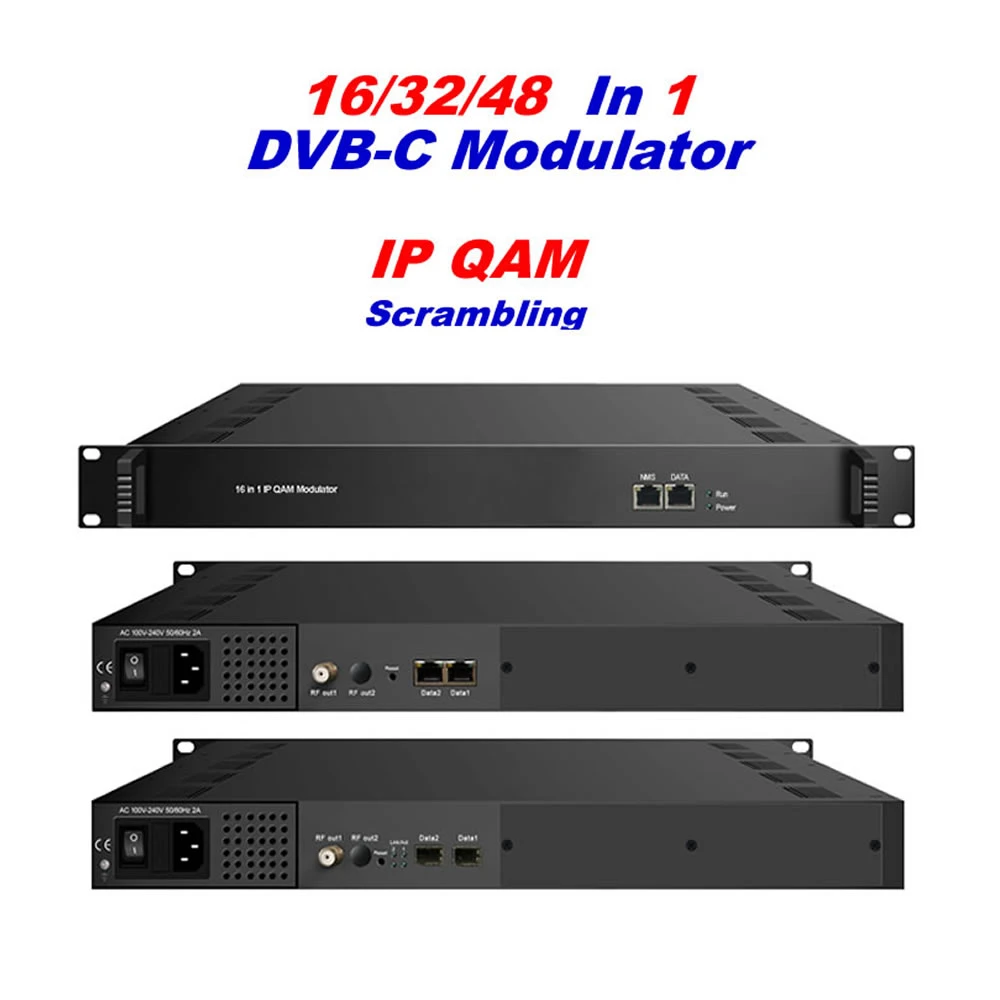 Modulador IP QAM con multiplexor, TS IP/multicast, 2 gigabit in,4 o 32 ...