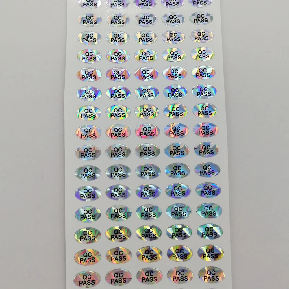 1000pcs 10*6mm Qc Passed Hologram Stickers - Stationery Sticker ...