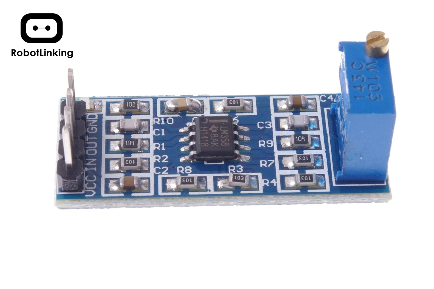 Lm358 100 Gain Signal Amplification Module Operational Amplifier Dc5 ...