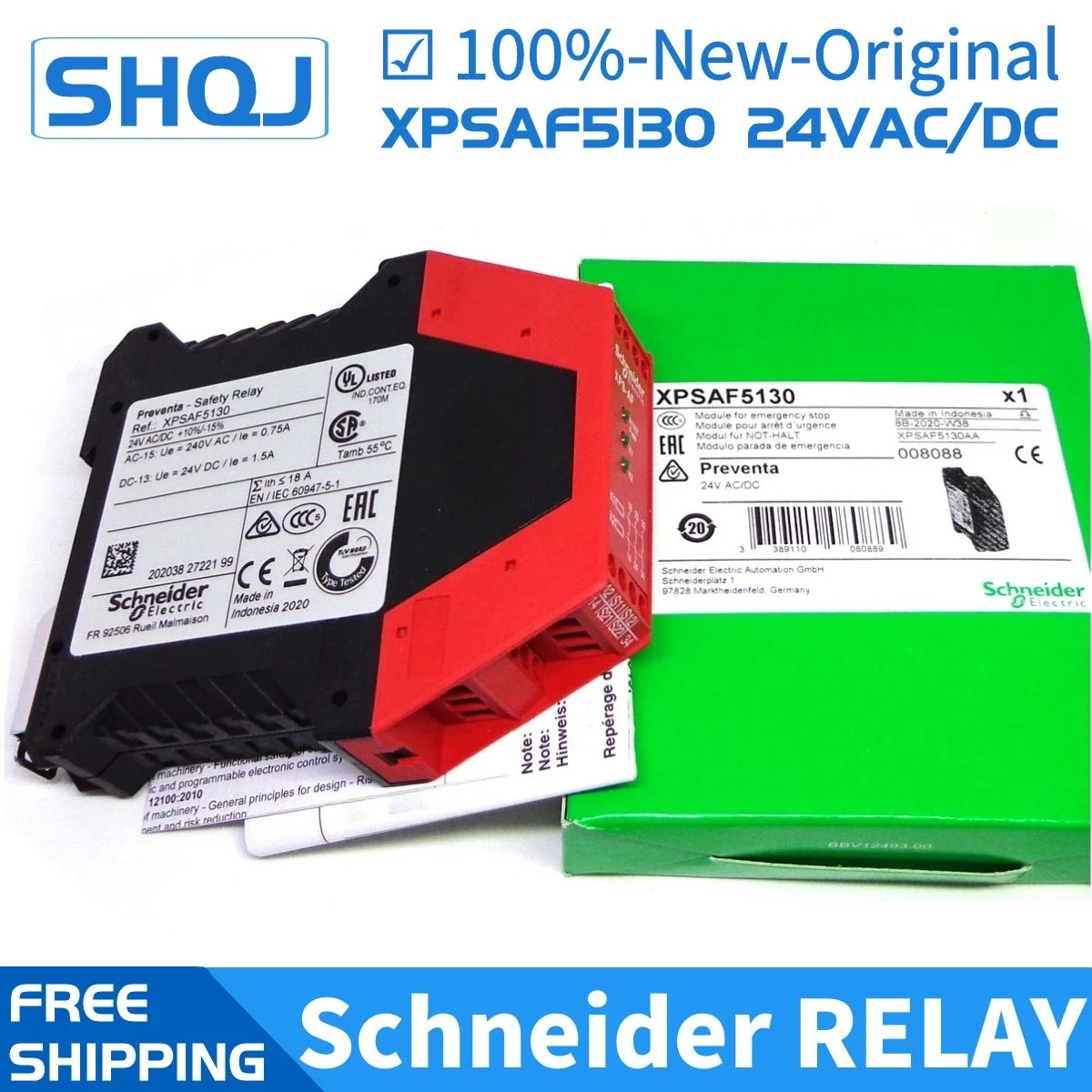 Schneider Safety Relay XPSUAF13AP XPS AF XPSAF5130 24VAC/DC 100% new ...