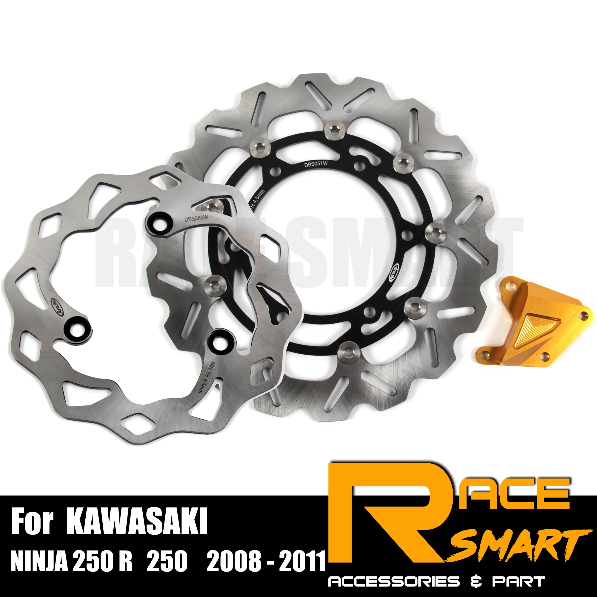 Rider Motorcycle CNC Front Rear Brake Disk Disc For KAWASAKI NINJA 250 ...