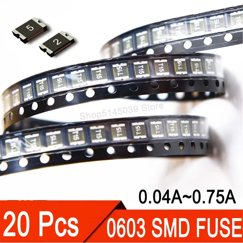 20pcs 0603 40ma 50ma 100ma 0.2a 0.25a 0.35a 0.5a 0.75a 1a Smd ...