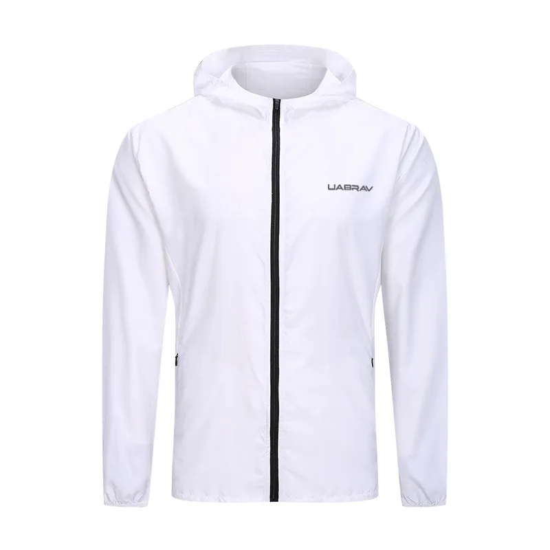 Ultralight Hooded Running Jacket Men Long Sleeve Gym Fitness Jackets ...