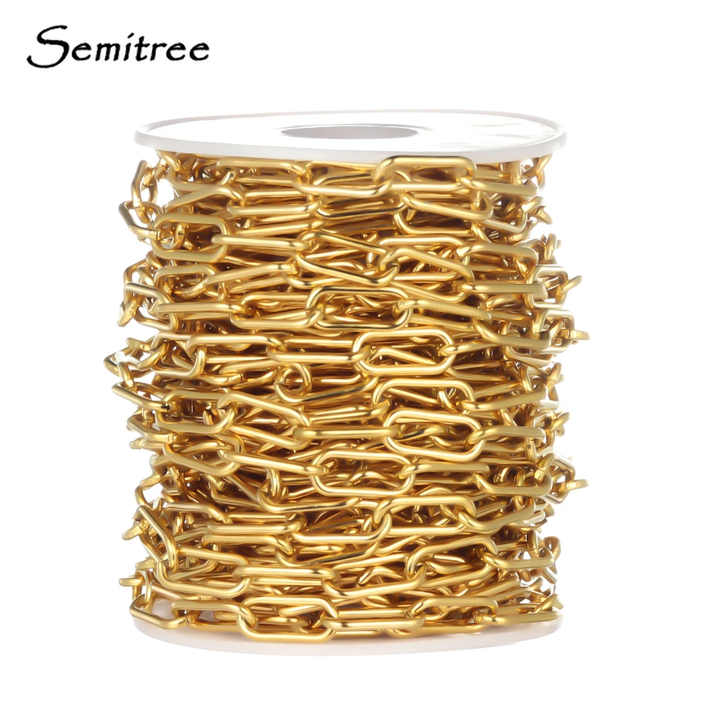 Semitree 1 Meter Stainless Steel Chain Link Chains for DIY Jewelry ...