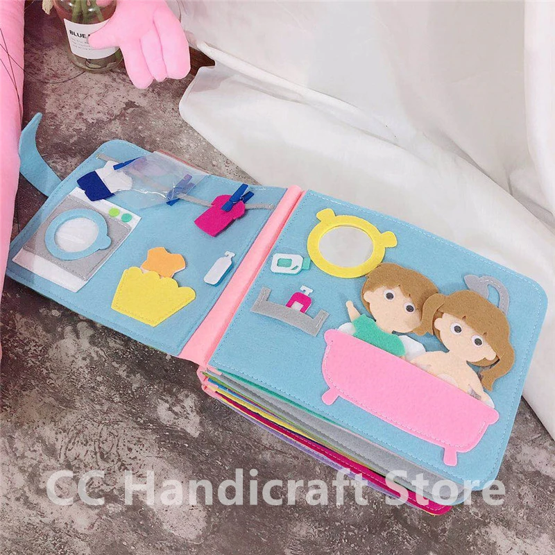 Новинка войлочная ткань для поделок тихая книга готовая книга для детей книга для раннего