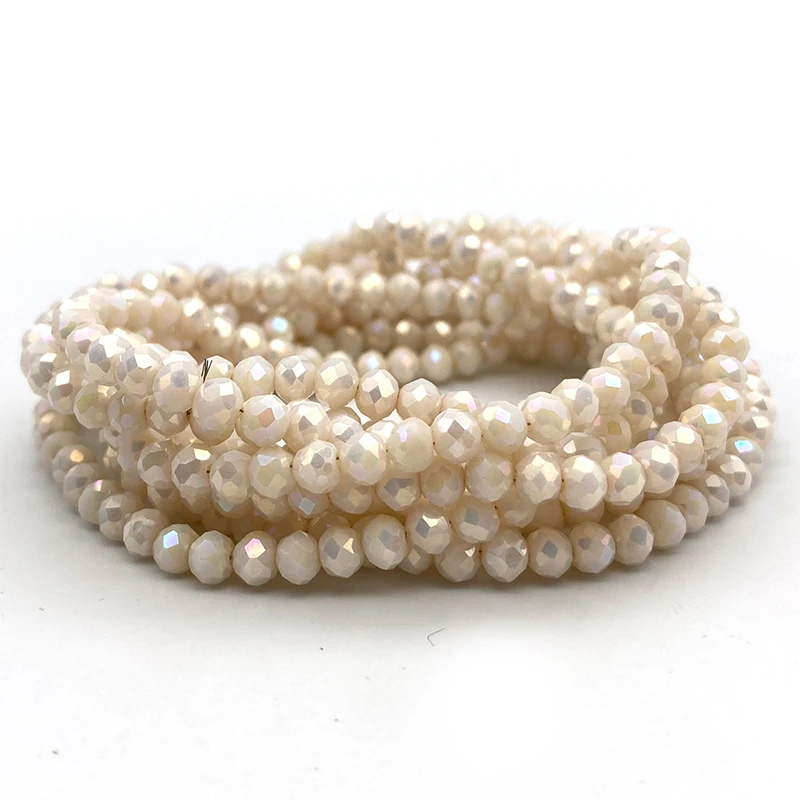 2 3 4 6 8mm White Czech Glass Faceted Flat Round Crystal Beads Loose ...