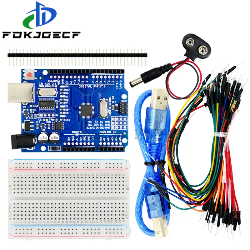 Starter-Kit-Arduino-Uno-R3-5-r-n-paketi-Uno-i-in-R3-Breadboard-aktarma ...