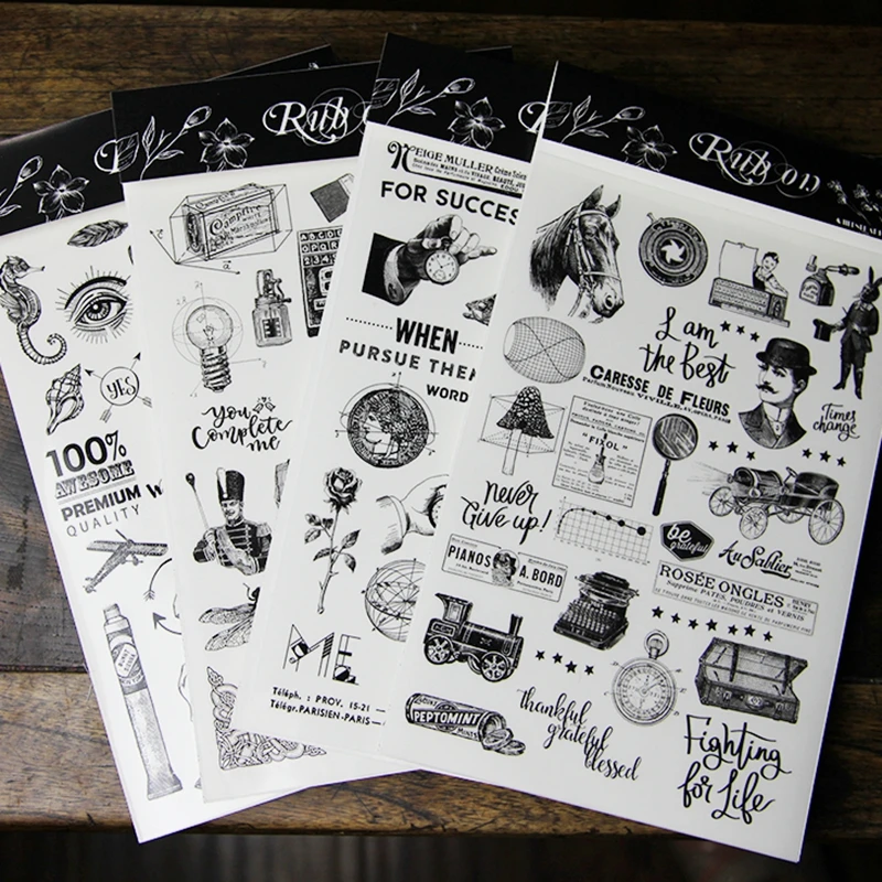 Vintage Scratch Off Sticker Aesthetic Scrapbooking Material Retro ...