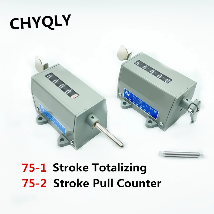 5digits Counter Mechanical Rotating Speed Meter Rotating Type 75-1 75-I ...