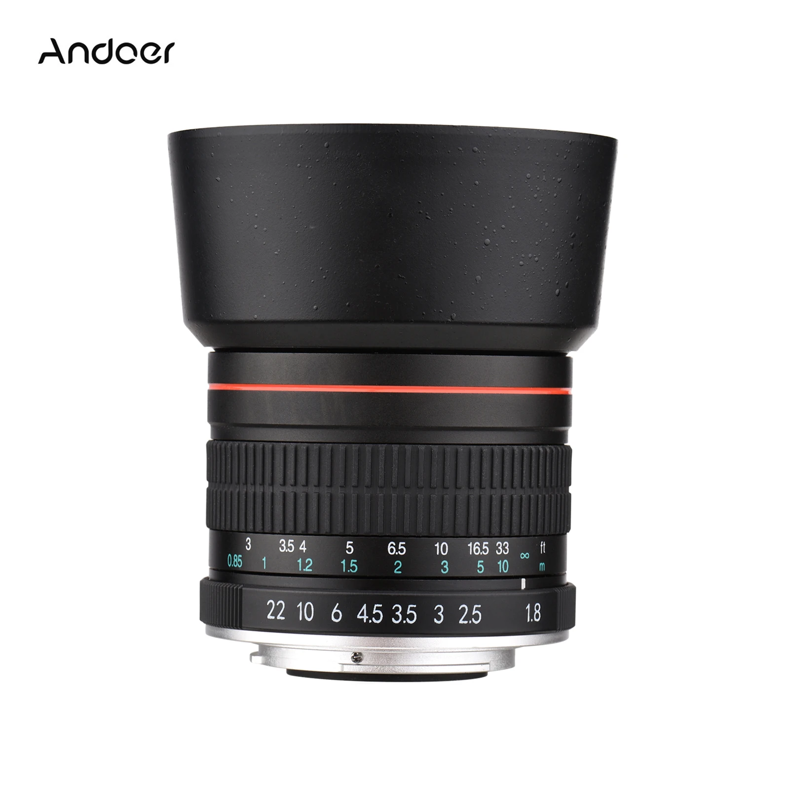 Andoer 85mm F1.8 Large Aperture Medium Telephoto Full Frame Portrait Camera Lens Manual Focus Ef ...