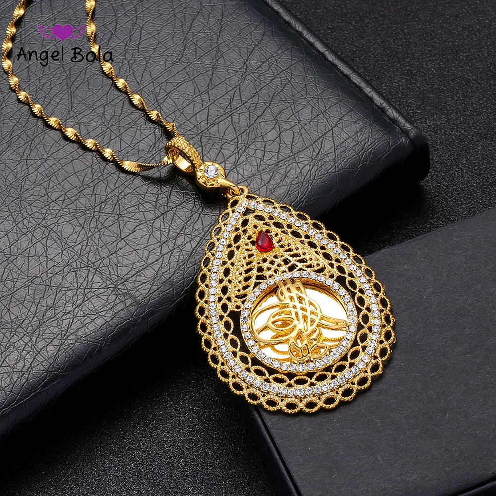 Wholesale-Red-Crystal-Allah-Pendant-and-Necklaces-for-Women-Middle-East ...