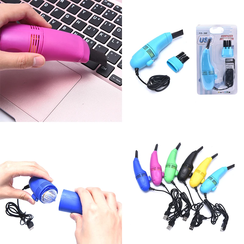 Mini Computer Vacuum USB Keyboard Cleaner PC Laptop Brush Dust Cleaning ...