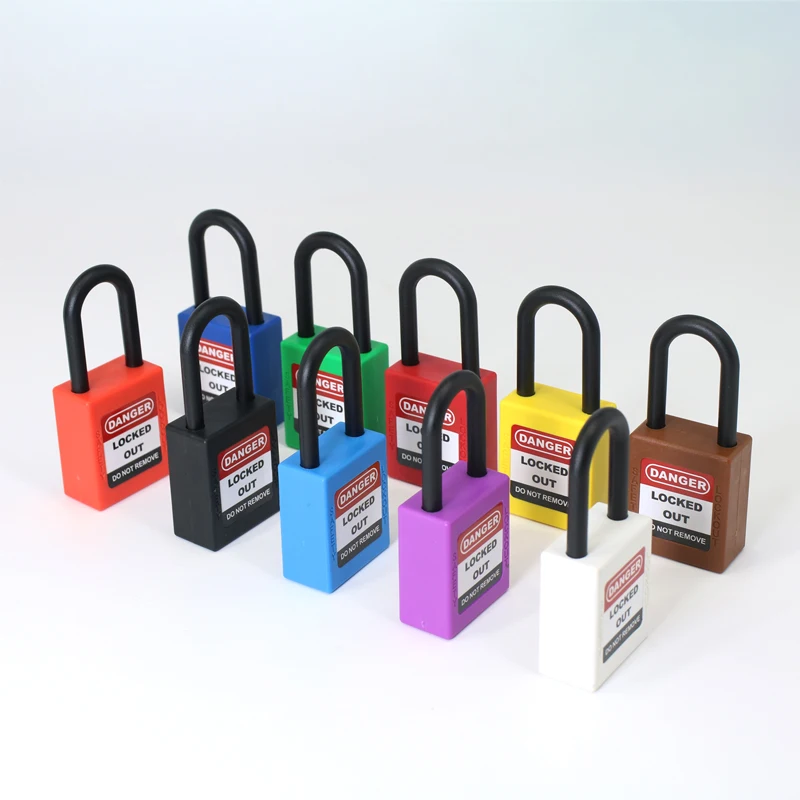Ten-Colors-Lockout-Padlock-38mm-ABS-Engineering-Plastic-Insulation ...