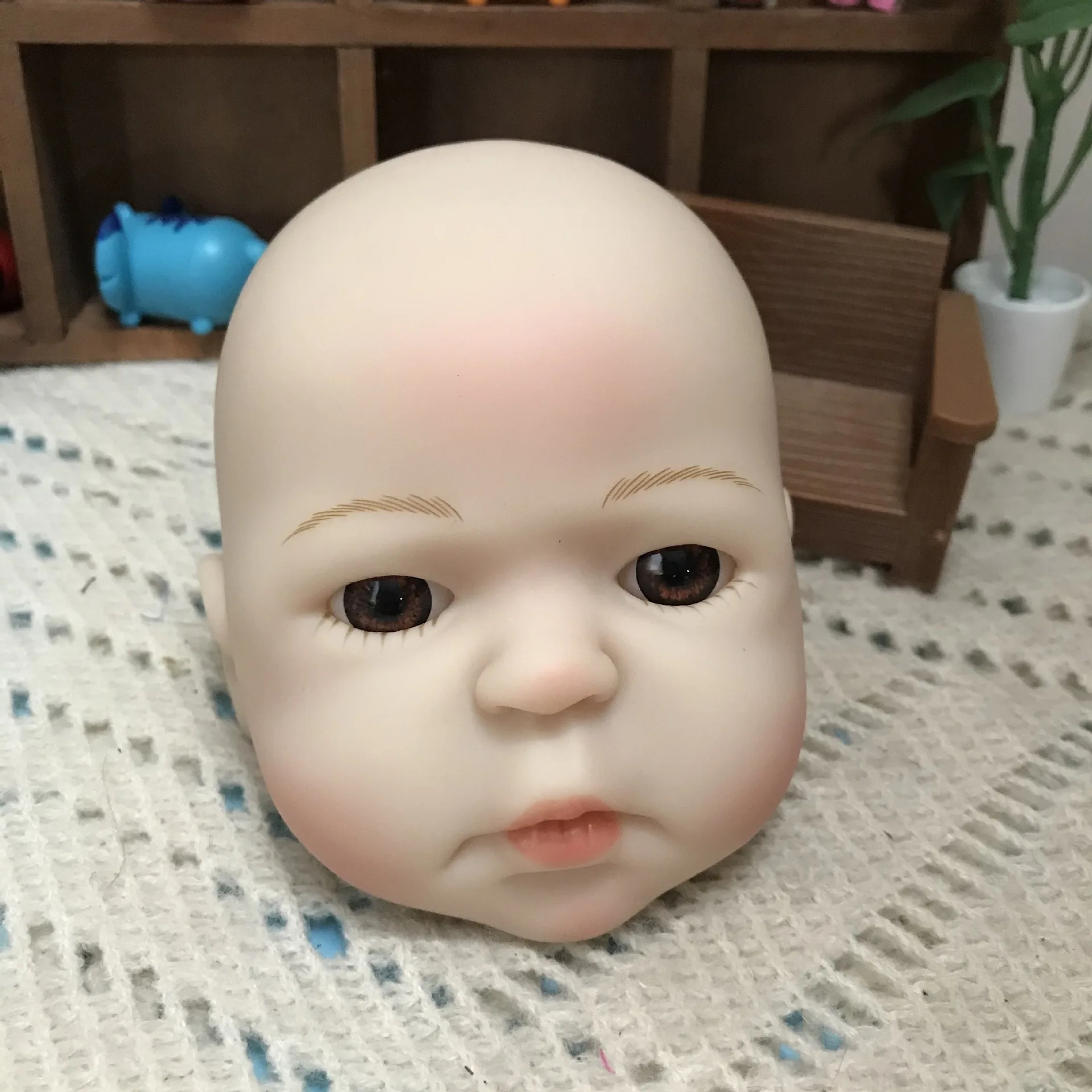 10cm Painted Reborn Baby Head Kit Reborn Reborn Dolls Reborn Baby Doll ...