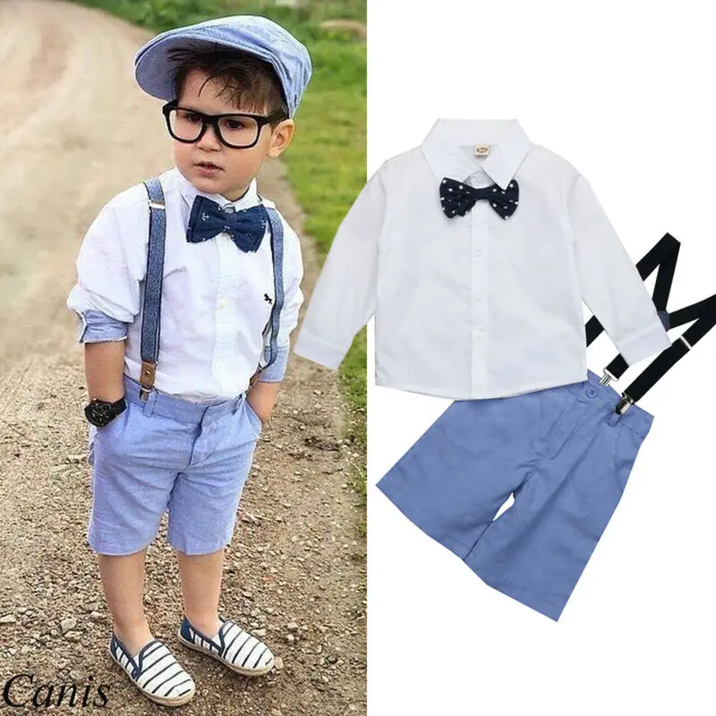 Summer Spring Baby Boy Toddler Wedding Christening Formal Suit Top ...