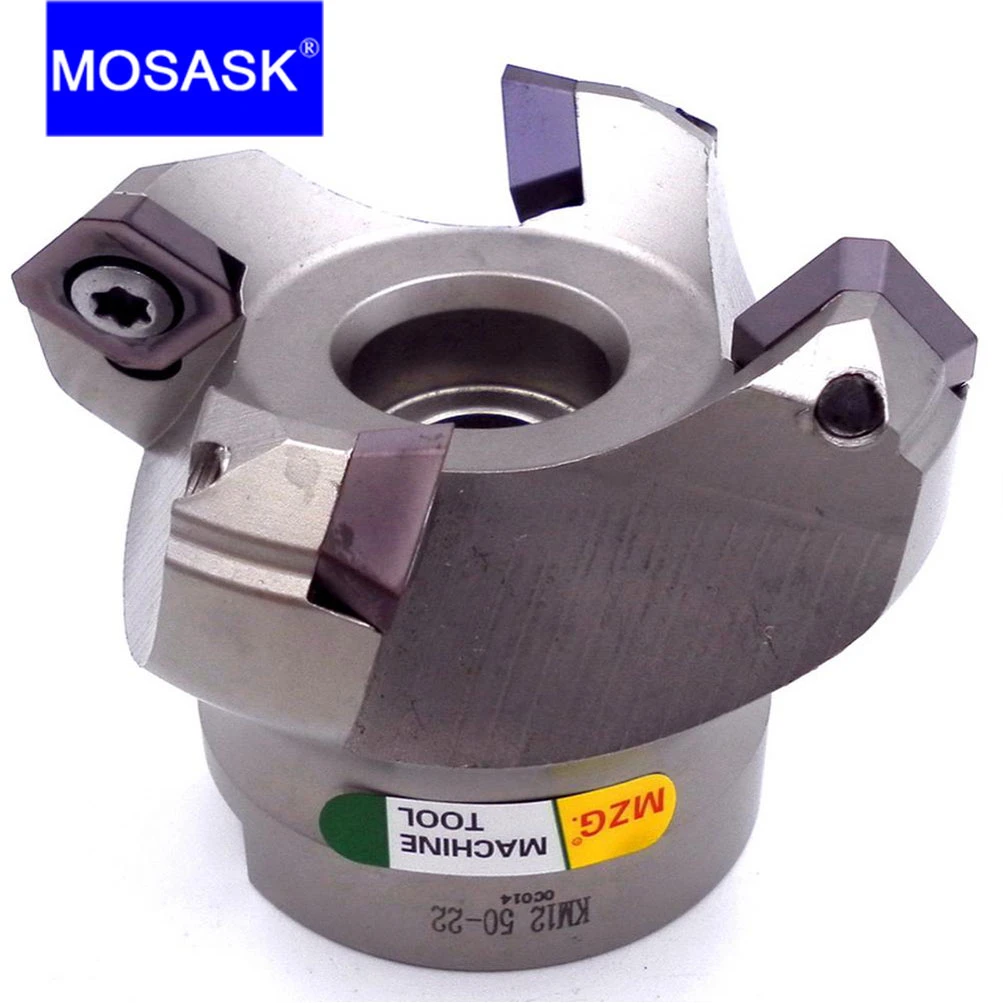 Mosask Km12 45degree Cutting Adapter 50 63 80 100 Mm Solid Carbide Insert Seht1204 Cnc Lathe ...