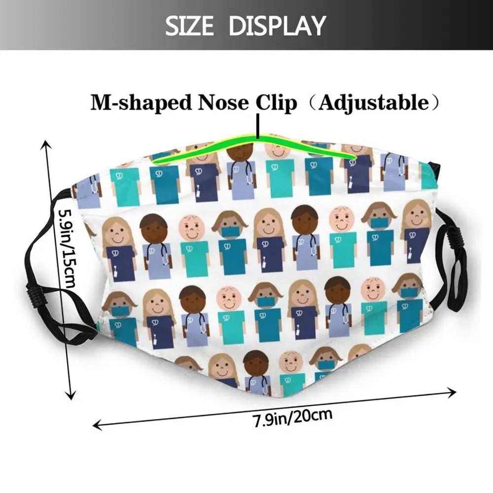 Healthcare Heroes Funny Cool Cloth Mask Nurse Dentists Social Workers ...