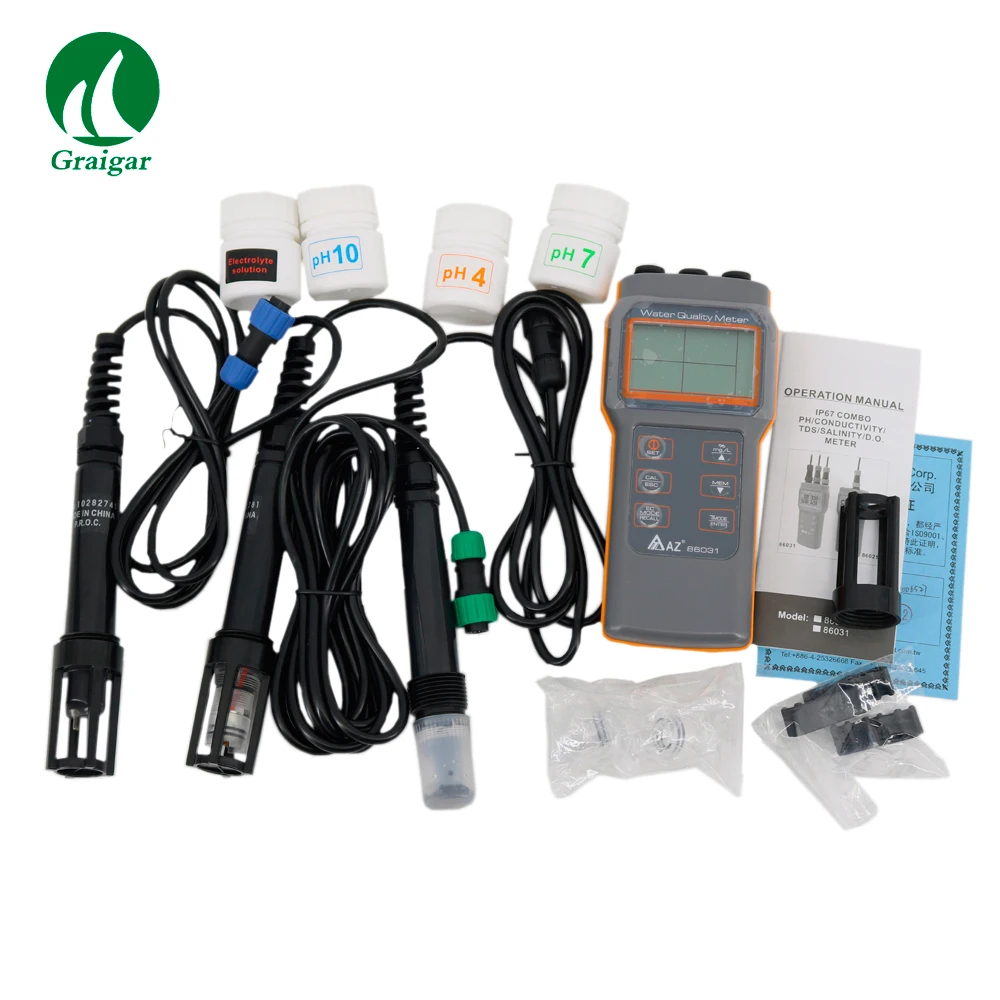 Handheld AZ86031 Water Quality Meter PH Meter Oxygen Tester PH ...